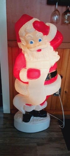 Vintage Union Products 43” Santa Claus With Naughty Or Nice List Blow ...
