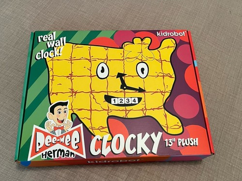 Lot of 3 Pee-Wee Herman CLOCKY 13" Plush Real Wall Clocks By KIDROBOT ...