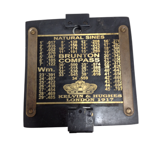 Antique 1917 Brunton Compass by Kelvin & Hughes London With Sine Table ...