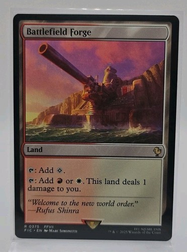 Battlefield Forge R #375 MTG Commander Final Fantasy FF7 FFVII Rare FIC ...
