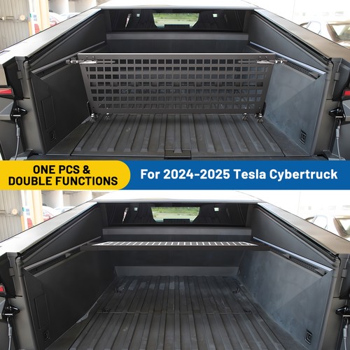 Black Steel Truck Bed Divider For 2024-2025 Tesla Cybertruck Bed Cargo ...