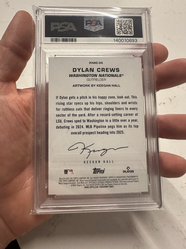 2025 Topps Update Dylan Crews Keegan Hall Art Card SSP GEM MINT 10 | eBay