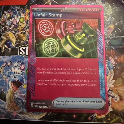 Pokémon TCG Unfair Stamp Scarlet & Violet Twilight Masquerade 165/167 ...