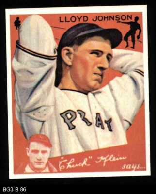 1934 Goudey Reprint #86 Lloyd Johnson Pirates RC 8 - NM/MT | eBay