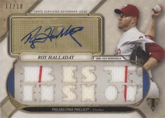 2017 Topps Triple Threads - Autograph Relics Roy Halladay #TTAR-RHA3 ...