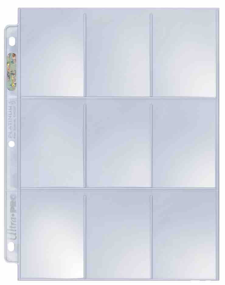 25 ULTRA PRO PLATINUM 9-POCKET Card Pages Sheets Protectors Baseball ...