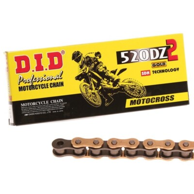DID Chain 520 x 118 DZ2 Heavy Duty Gold & Black Chain for Honda CRF250 ...