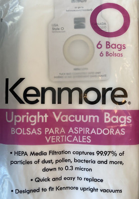 Kenmore O HEPA Allergen Cloth Vacuum Cleaner Bags Upright 20-53294 New ...