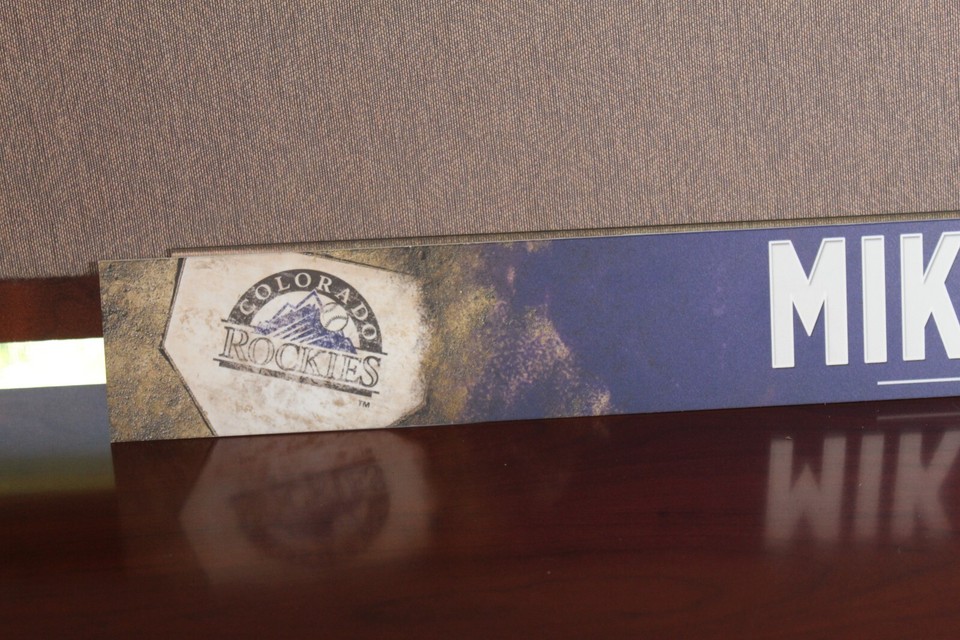 MLB Colorado Rockies Mike Jasperson Game Used Locker Room Name Plate | eBay