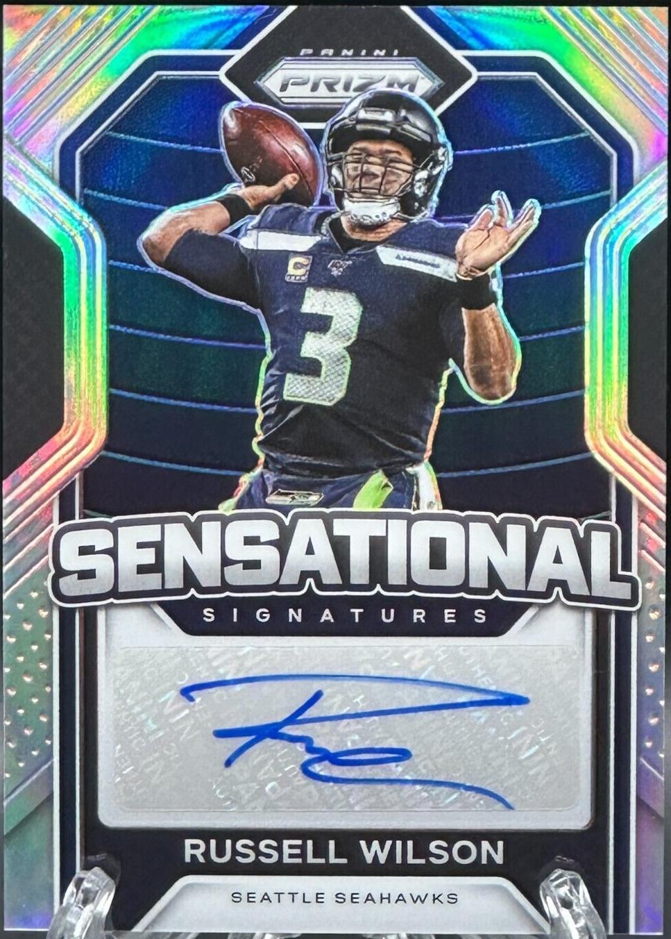 2020 Panini Prizm - Sensational Signatures Russell Wilson #33 /15 (AU ...