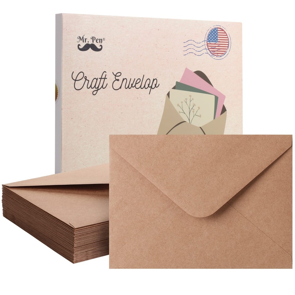 A7 Invitation Envelopes Brown Paper Envelopes, 39Pcs | eBay