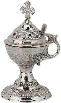 Engraved Brass Christian Orthodox Incense Burner Censer with Cross ...