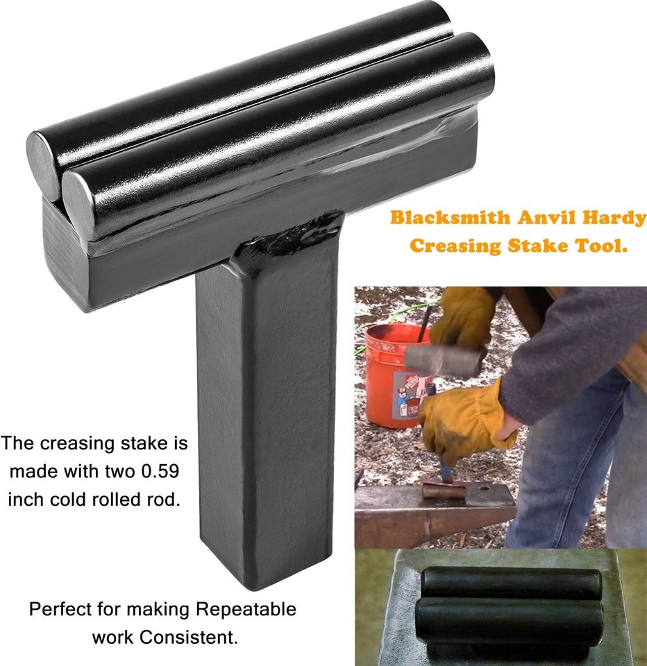 4PCS 1 Inch Blacksmith Anvil Hardy Tool Set, Creasing Stake Tool Hot ...