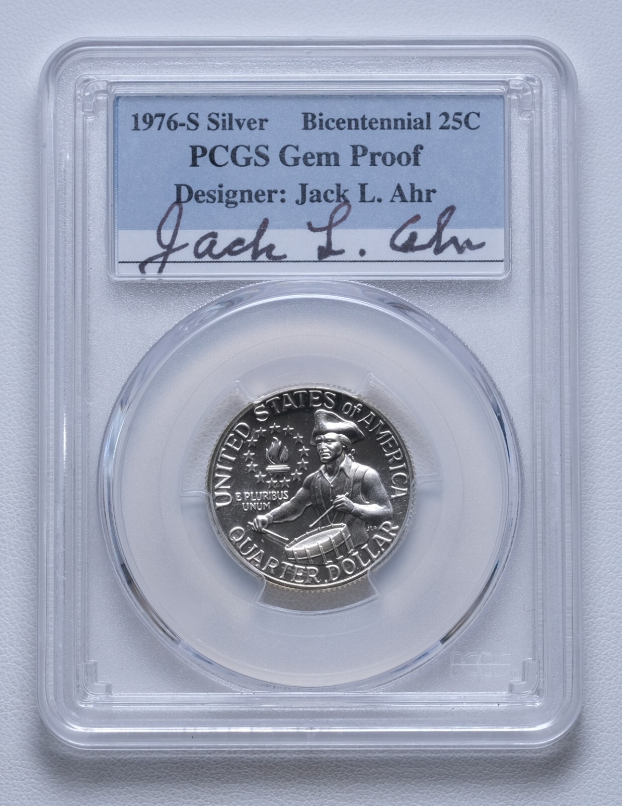 1976-S Bicentennial Washington Silver Proof Quarter PCGS Gem Proof Jack ...