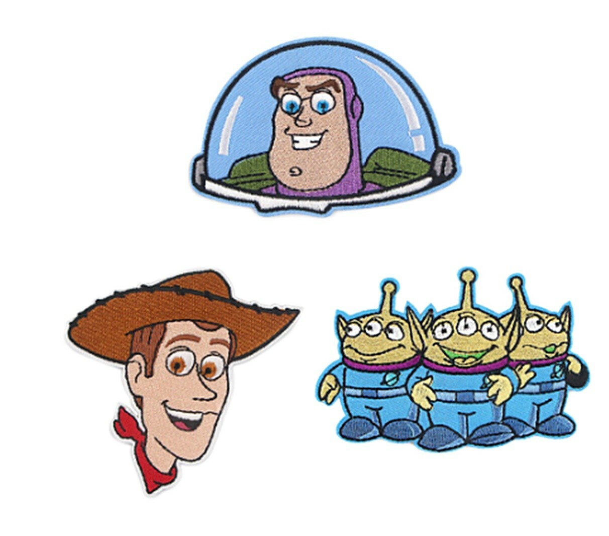Toy Story Characters Embroidered Iron on Patch Set of 3 | eBay