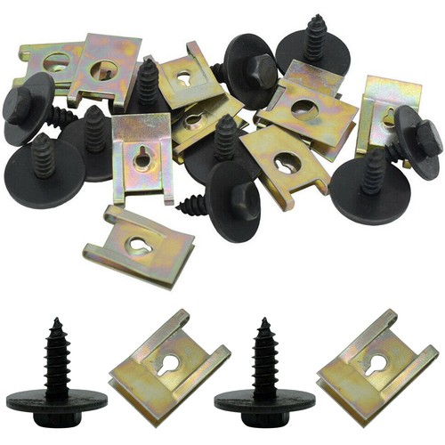 60pcs Car Screw Tab Kit U Type Clip Fixing Professional Self Tapping ...