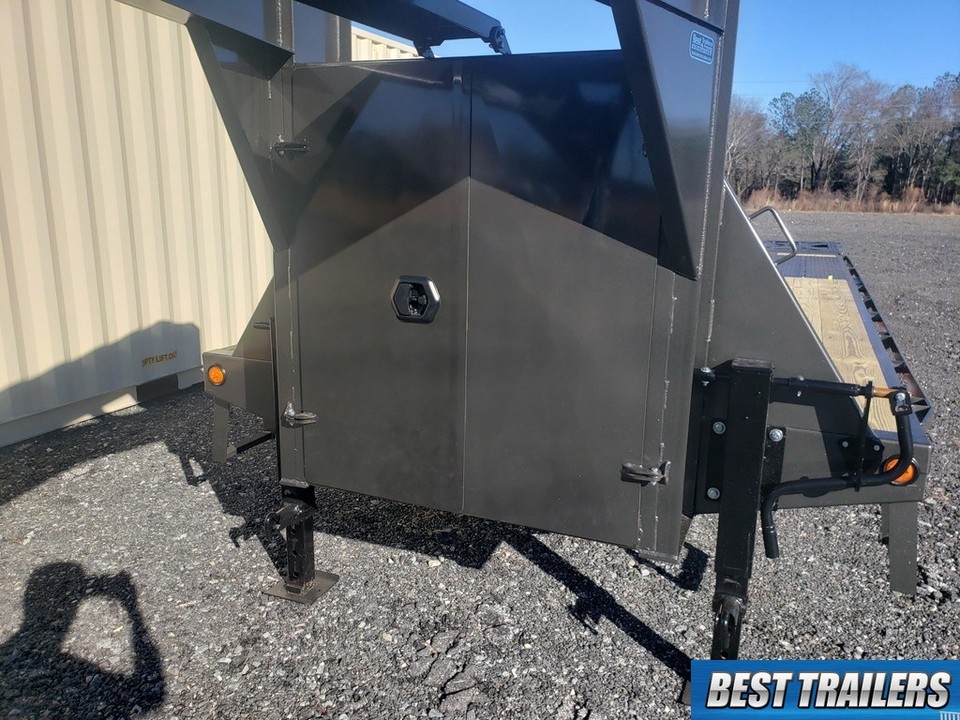 hotshot anderson trailers 25 ft 10 ton gooseneck flatbed mega ramp ...