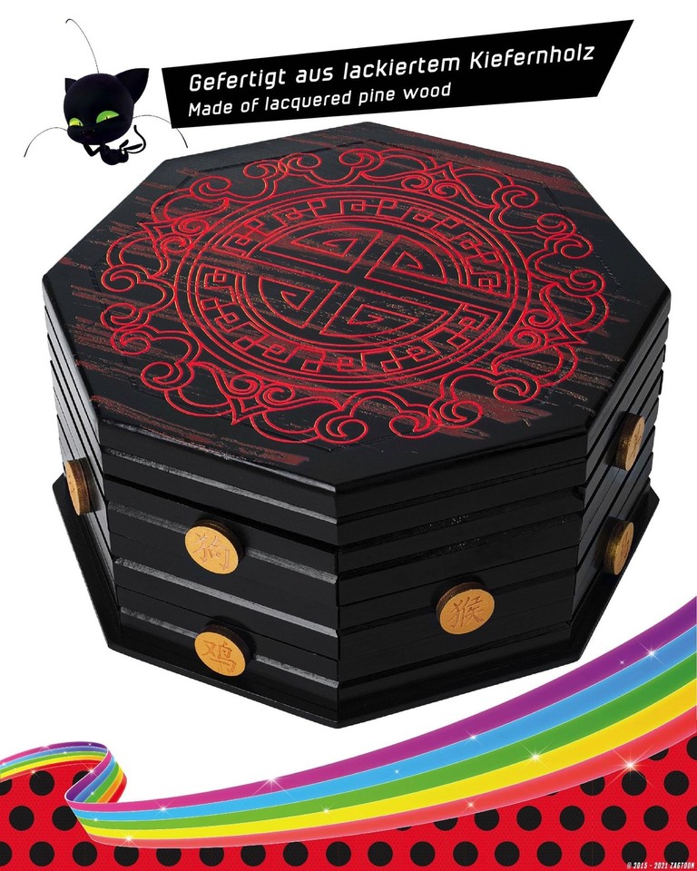Miraculous Ladybug Officially Licensed Wooden Chest, Master Fu Miracle ...