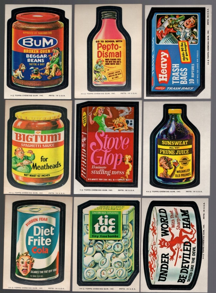 1974 Topps Wacky Packs Series 10 Complete Set 30/30 NM Packages PUPSI ...