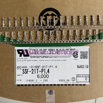 For 6000pcs/box Connector SSF-21T-P1.4 Terminal Pin Wire Gauge 18-22AWG ...