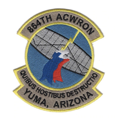 4.5" AIR FORCE 864TH ACWRON YUMA ARIZONA EMBROIDERED PATCH | eBay