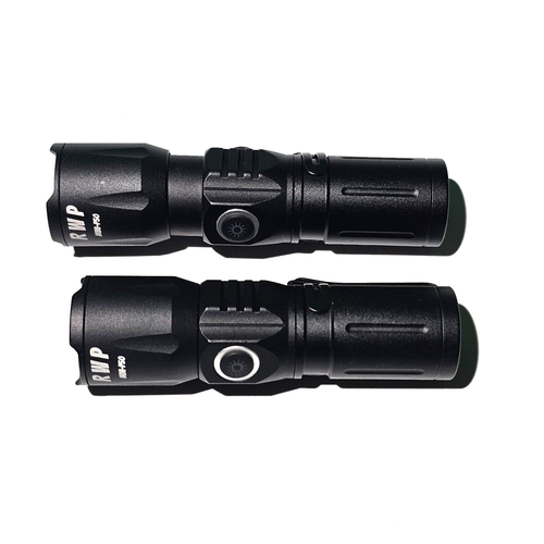RWP MINI-P50 Tactical EDC Flashlight USB-C Rechargeable Zoom Dual Clip ...