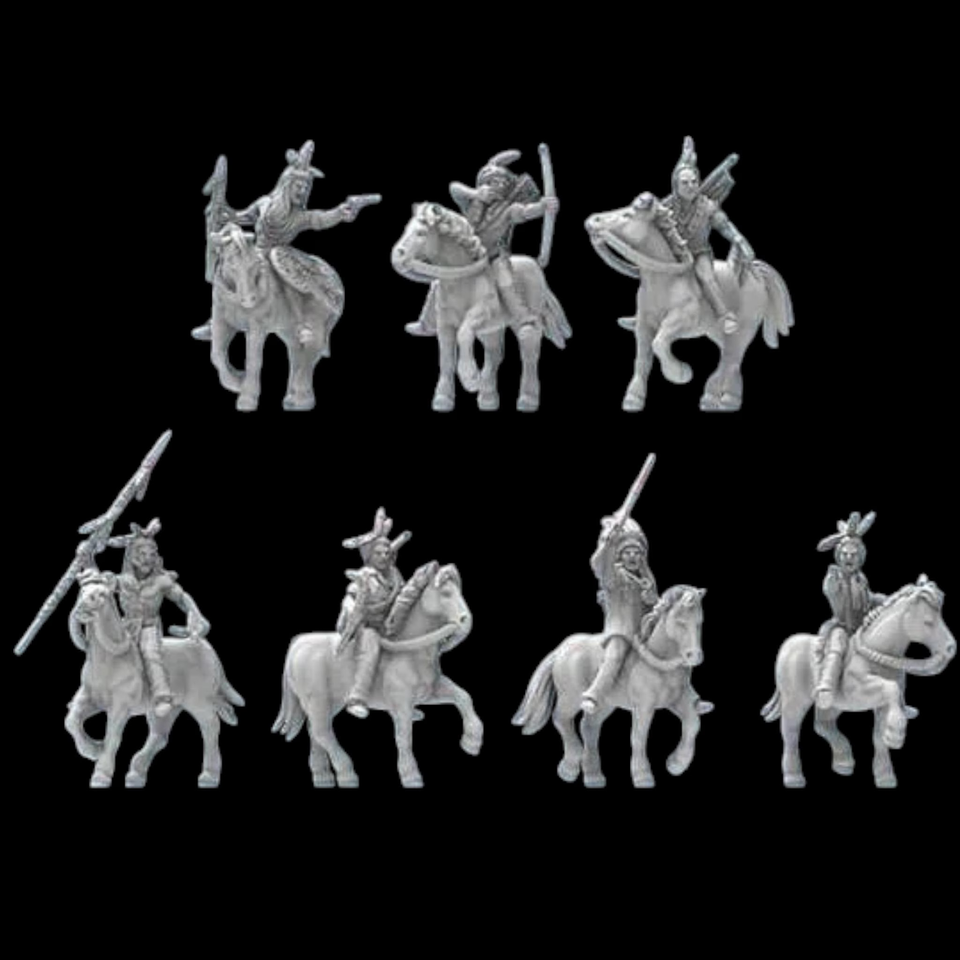 Sioux Warriors Mounted - Wild West 28mm 1/56 Wargames & Collectors ...