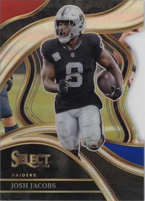 2023 Panini Select - Club Level Josh Jacobs #250 Red & Blue Prizm Die ...