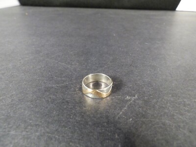 Ed Levin Sterling Silver and 14K Ring | eBay