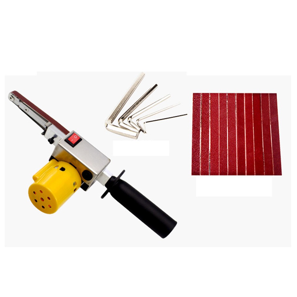 Hand-held Mini Belt Machine Electric Mini Grinder Belt Sander Home DIY ...
