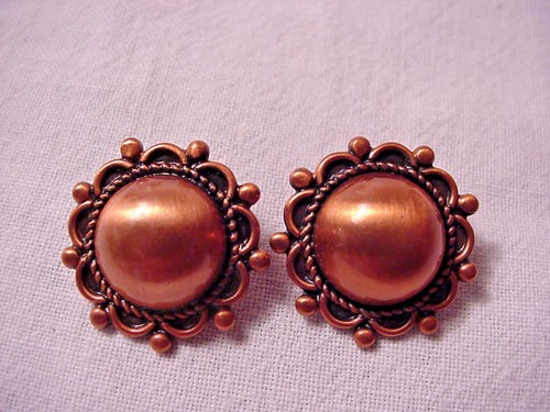 Bell Trading Post Vintage Copper Clip On Earrings | eBay
