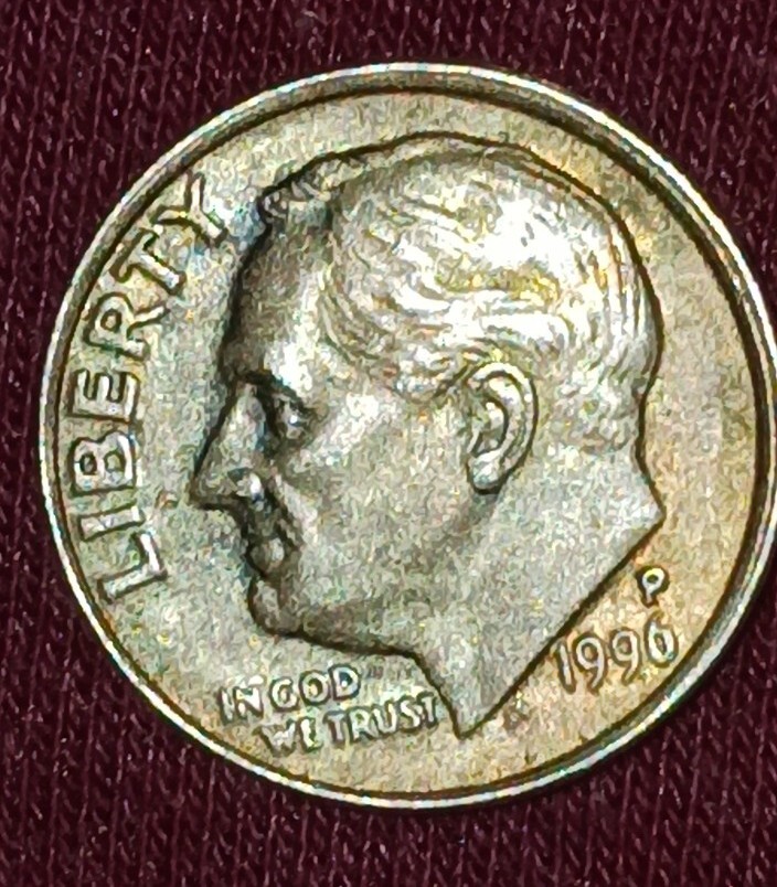 1996-P DIME WITH MISSING CLAD LAYER ERROR ON BOTH SIDES RARE | eBay
