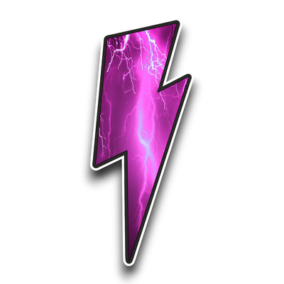 Cool Purple Lightning Bolt Strike Thunder Storm Vinyl Sticker Decal ...