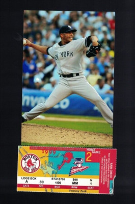 1999 ALCS Boston Red Sox vs. Yankees Ticket Stub Game 2 Jeter Hit Rivera Save | eBay