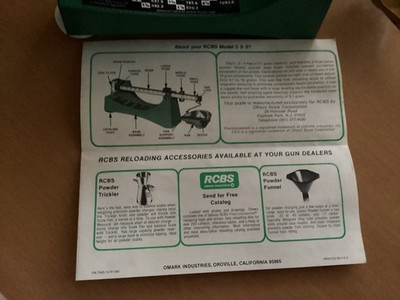 RCBS 5-0-2 Reloading Powder Scales Balance Beam Lee Lyman Hornady Scale ...