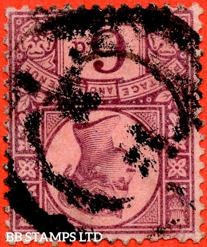SG. 208wi. K37 (1)a. 6d Purple On Rose- Red paper. INVERTED WATERMARK ...