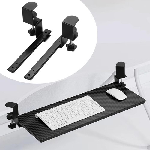 2Pcs Under Desk Keyboard Tray Slide Easy Installation Study Room Lap ...