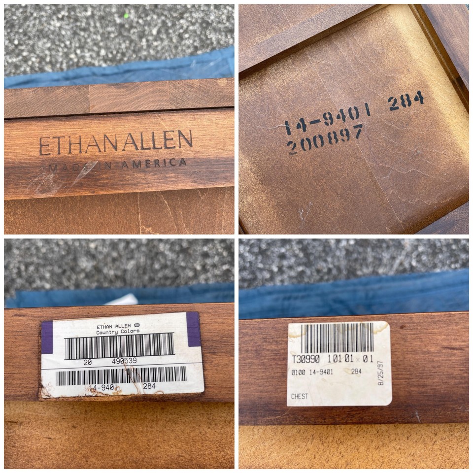 1990s Ethan Allen Country Colors Maple Chairside Chest or Nightstand 14 ...