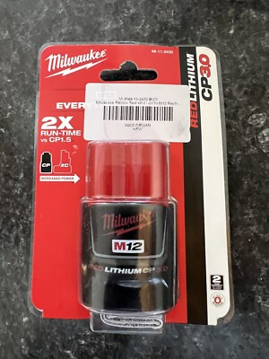 Milwuakee 12V XC 3.0Ah Lithium-lon Battery M12 Drill Batteries Lithium ...