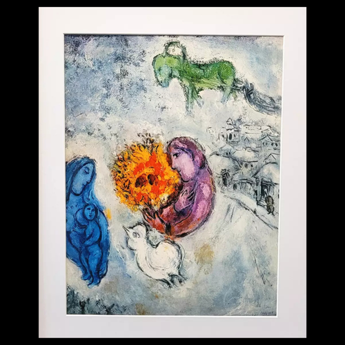 Marc Chagall The Green Horse Signed in the Print Collectible Framed ...