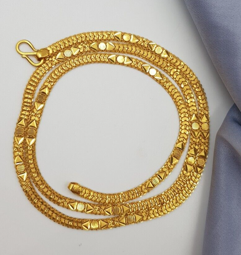 Dubai Handmade Gold Chain 22K Men Premium Gold Jewelry Both Side ...