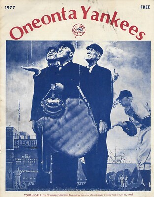 1977 ONEONTA YANKEES PROGRAM MINOR LEAGUE BASEBALL WILLIE MCGEE ART ...