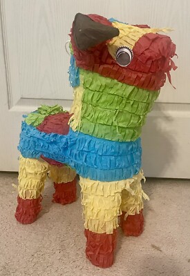 VINTAGE BULL MULTICOLOR LARGE PINATA 18”T X 15”W X 9”-PARTY DECOR ...