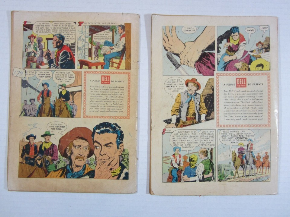 STEVEN DONOVAN DELL FOUR COLOR COMICS 2 ISSUE LOT 675 & 768 VG- Western ...