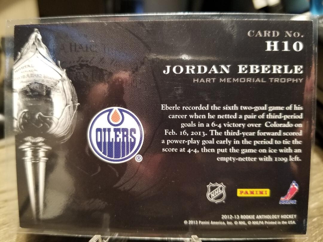 2012-13 Panini Rookie Anthology Hart Contenders #H10 Jordan Eberle 074/999 SP | eBay