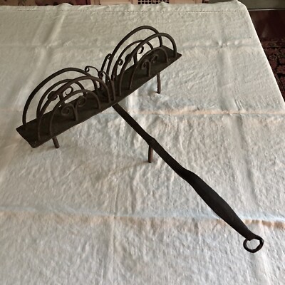 18th Century American Colonial Hand Forged Wrought Iron Rotary Bread ...
