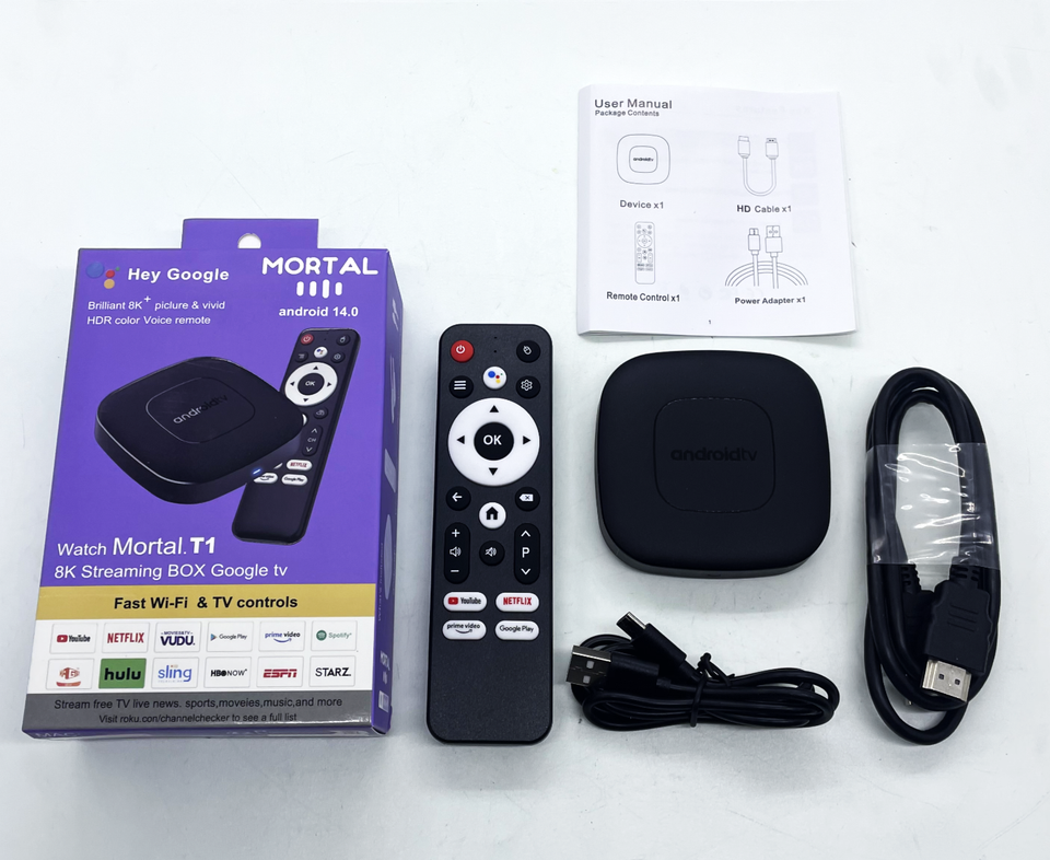 Smart TV Box Streaming Media Player Global Edition Mortal T1 Bluetooth ...