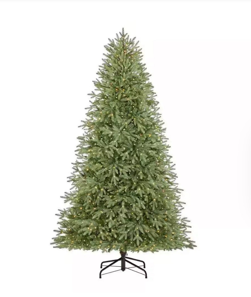 7.5 Ft Jackson Noble Fir-Pre-Lit LED Christmas Tree W/multi/warm color ...