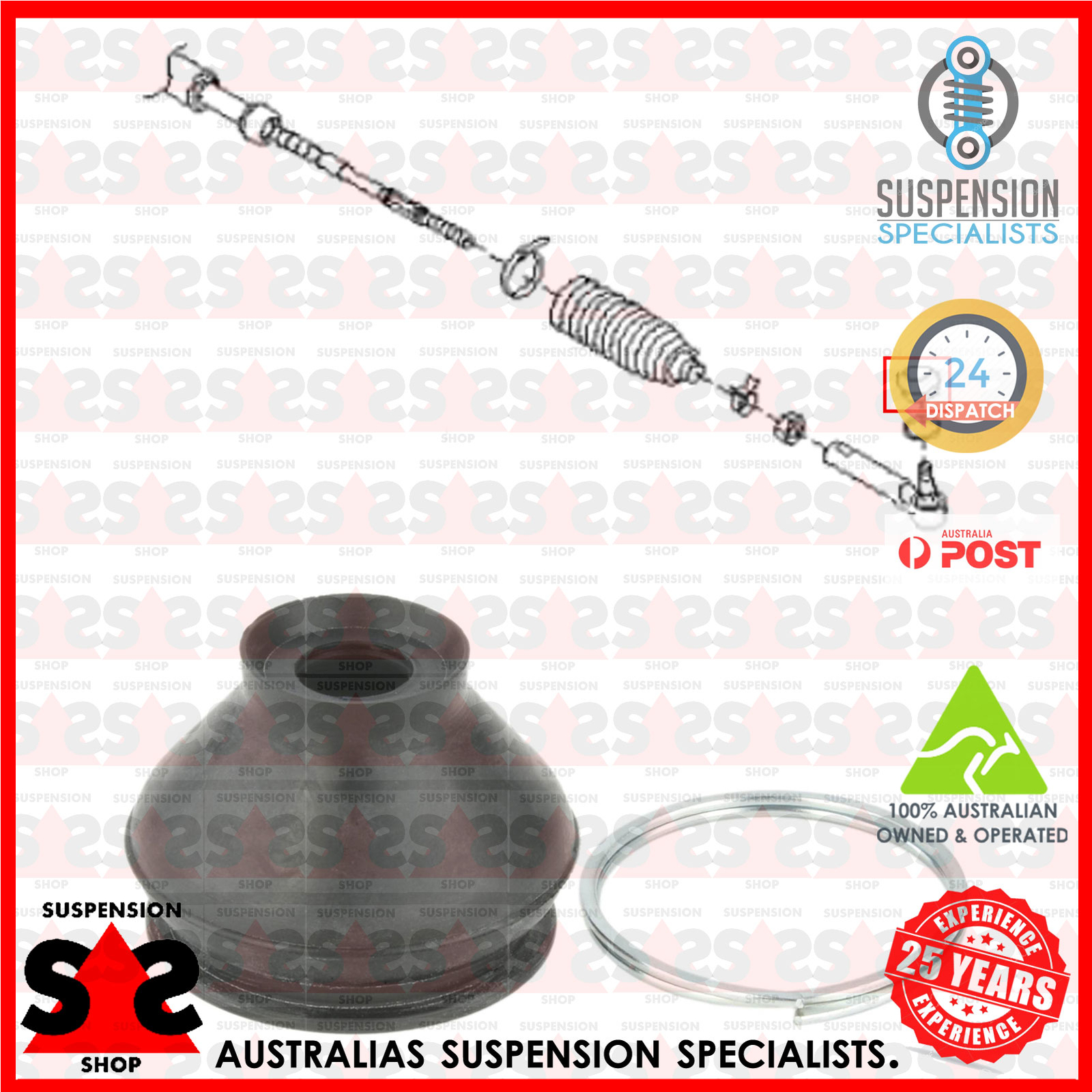 Front Axle Both Sides Repair Kit, Tie Rod End Suit SUBARU Impreza ...