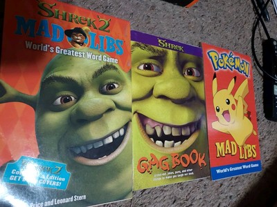 Lot 3 Kids Books Shrek + Pokemon Mad Libs and Shrek Gag Book 2001-2017 ...